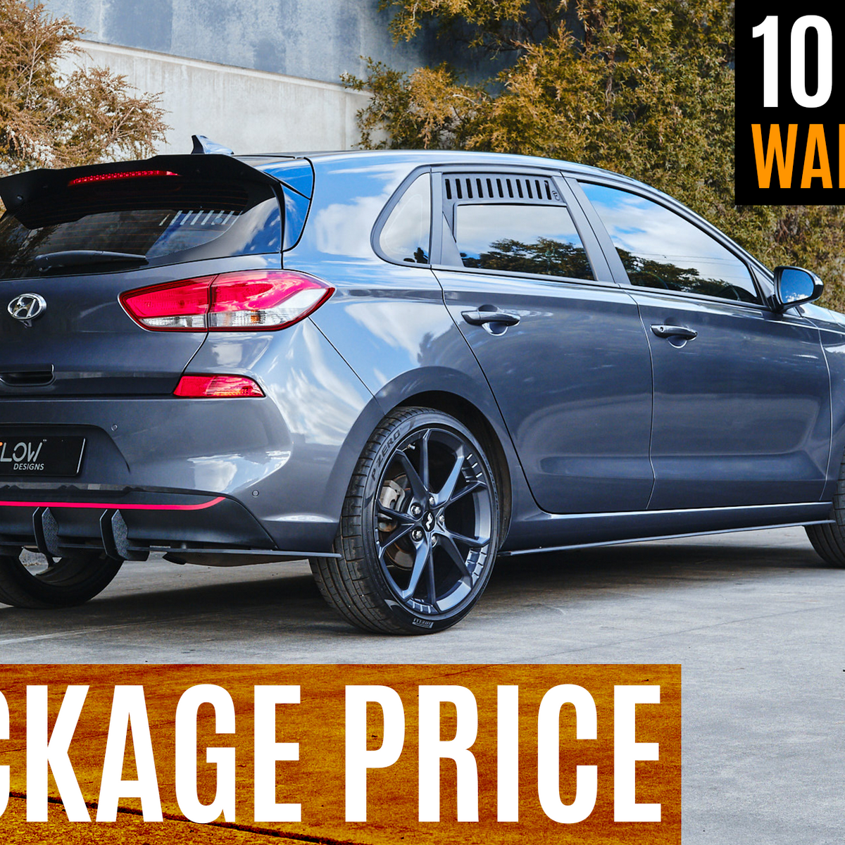 Buy i30 Hatch PD1, PD2 2018-2020 Full Lip Splitter Set with Flow-Lock ...
